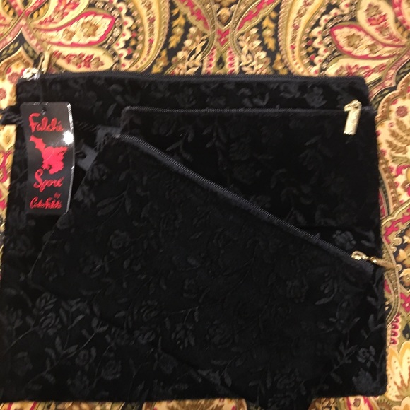 Carlos Falchi | Bags | Carlos Falchi Sport Velvet Bag Set Vyg | Poshmark